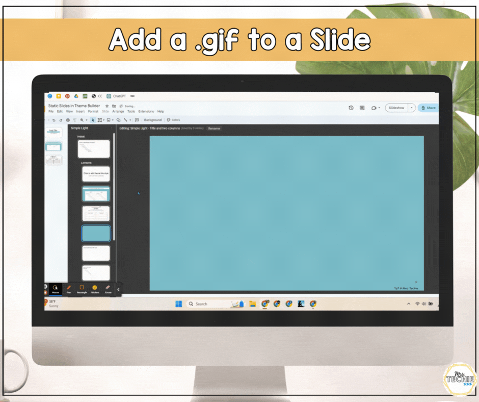 Google Slides: Static Backgrounds