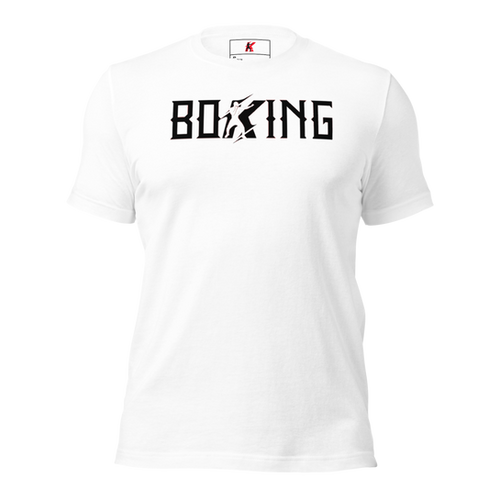 Boxing W/ Trenches T-Shirt - White | Trenches Boxing Gym