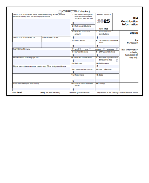 Form 5498 IRA Contribution Information | ATBS