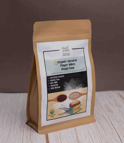 Organic Sprouted Finger Millet (Ragi) Flour | Ancient Rituals