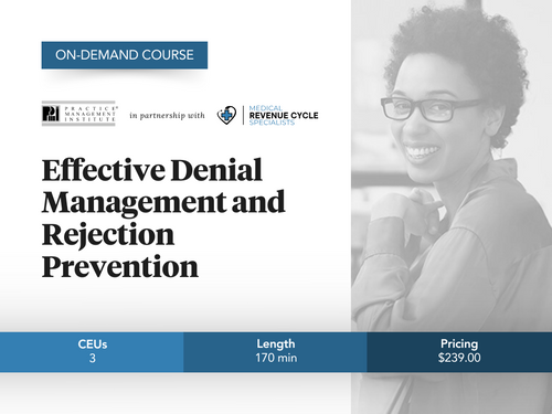 Effective Denial Management and Rejection Prevention | MRCS