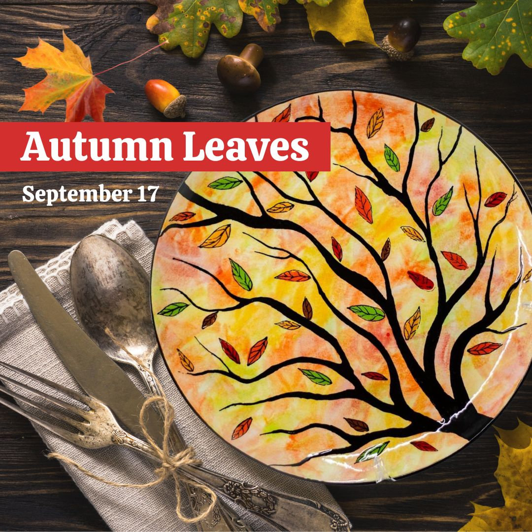 Autumn Leaves Plate | Create Escape Studio