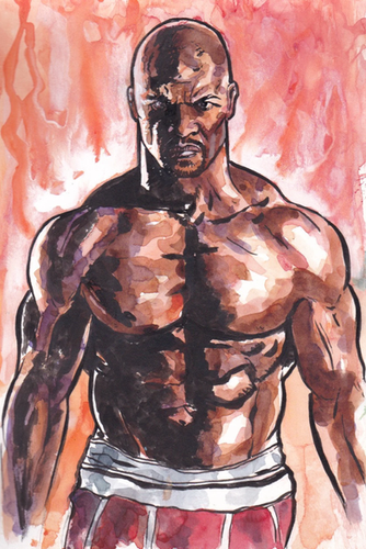 Terry Crews Watercolor Painting | SSavaArt