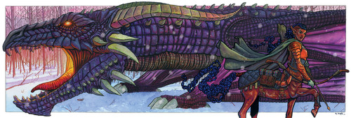 "The Alliance" (The Dragon and Centaur Painting) Poster | SSavaArt