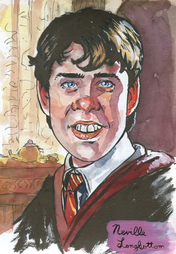 Neville Longbottom from Harry Potter Ink & Watercolor Painting | SSavaArt
