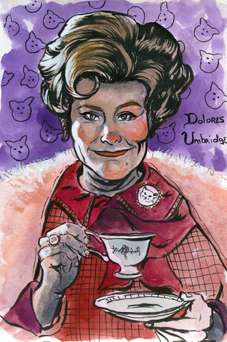 Dolores Umbridge from Harry Potter Ink & Watercolor Painting | SSavaArt
