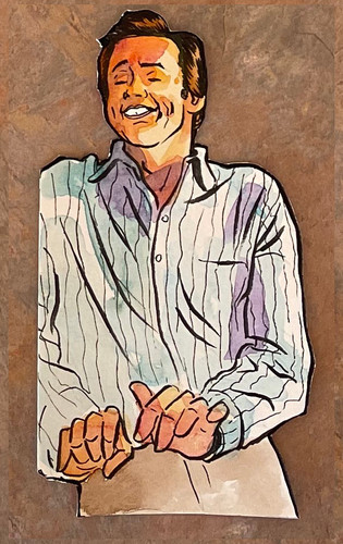 Bruce Almighty 2 - Watercolor & Ink Cutout | SSavaArt