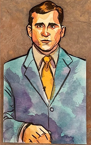 Bruce Almighty 10 - Watercolor & Ink Cutout | SSavaArt