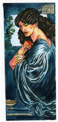 Studying the Masters - Rossetti's Proserpine - Watercolor Painting ...