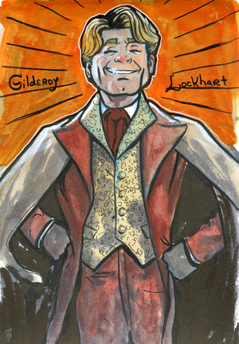 Gilderoy Lockhart from Harry Potter Ink & Watercolor Painting | SSavaArt