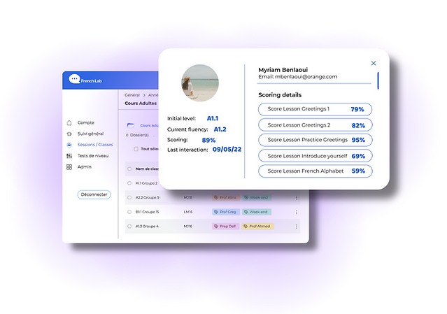 Solution IA pour l'apprentissage du français en ligne | French Lab