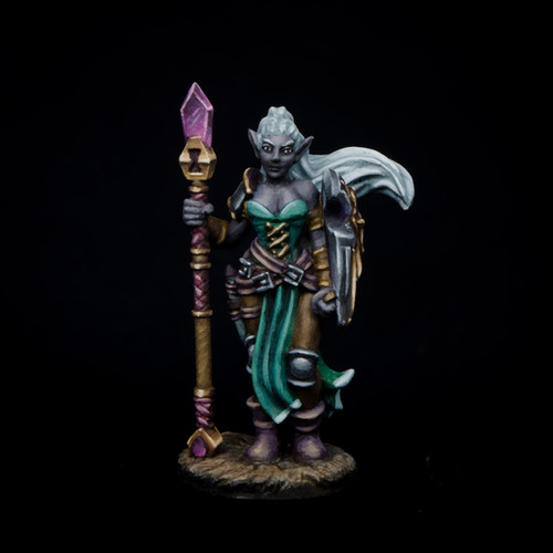 Dark Elf Female Warrior w/ Polearm | Tomb Guardians