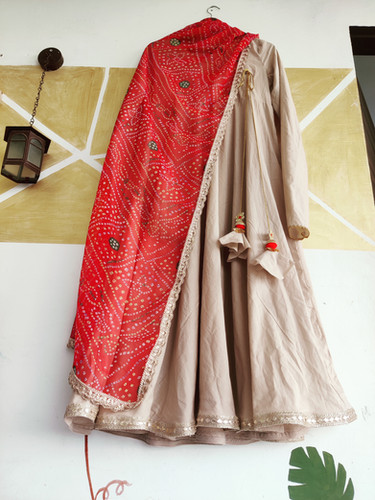 KariGari - Red Bandhani Suit Set | Cotton Hues