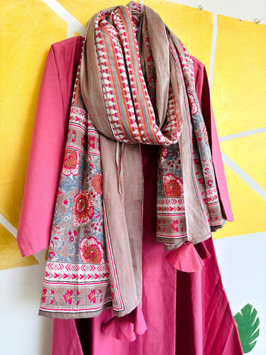 Saadgi - Dusk Red Set | Cotton Hues