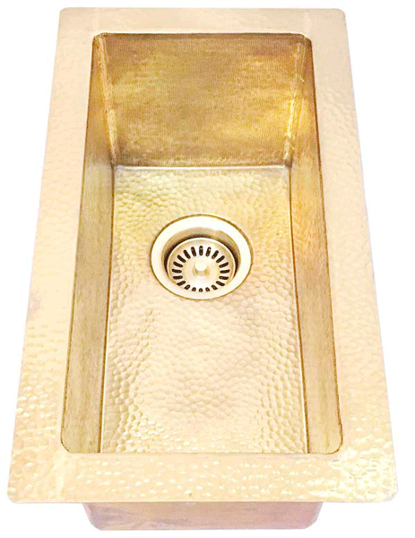Bar Sink Rectangle Brass Bar Kitchen Prep Sink by Hammermarc