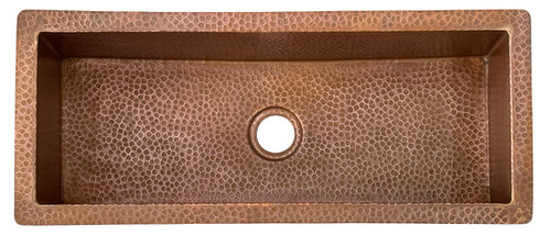 Trough Sink Rectangle Style Copper Sinks (TRF24-NC) | Hammermarc