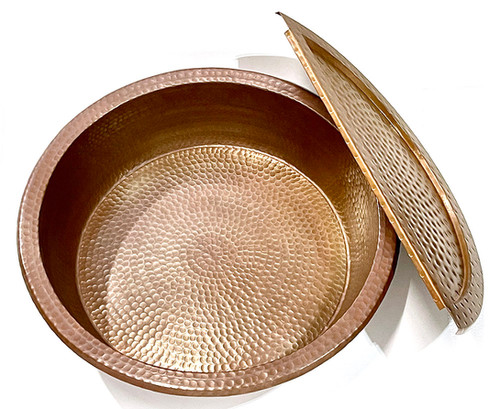 Spa Bowl Foot Soak Hammered Copper Pedicure Bowl w/footrest (PED17+FTR ...