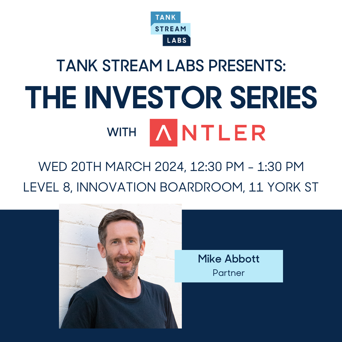 Sydney Coworking |Tank Stream Investor Series with Antler | Tank Stream ...
