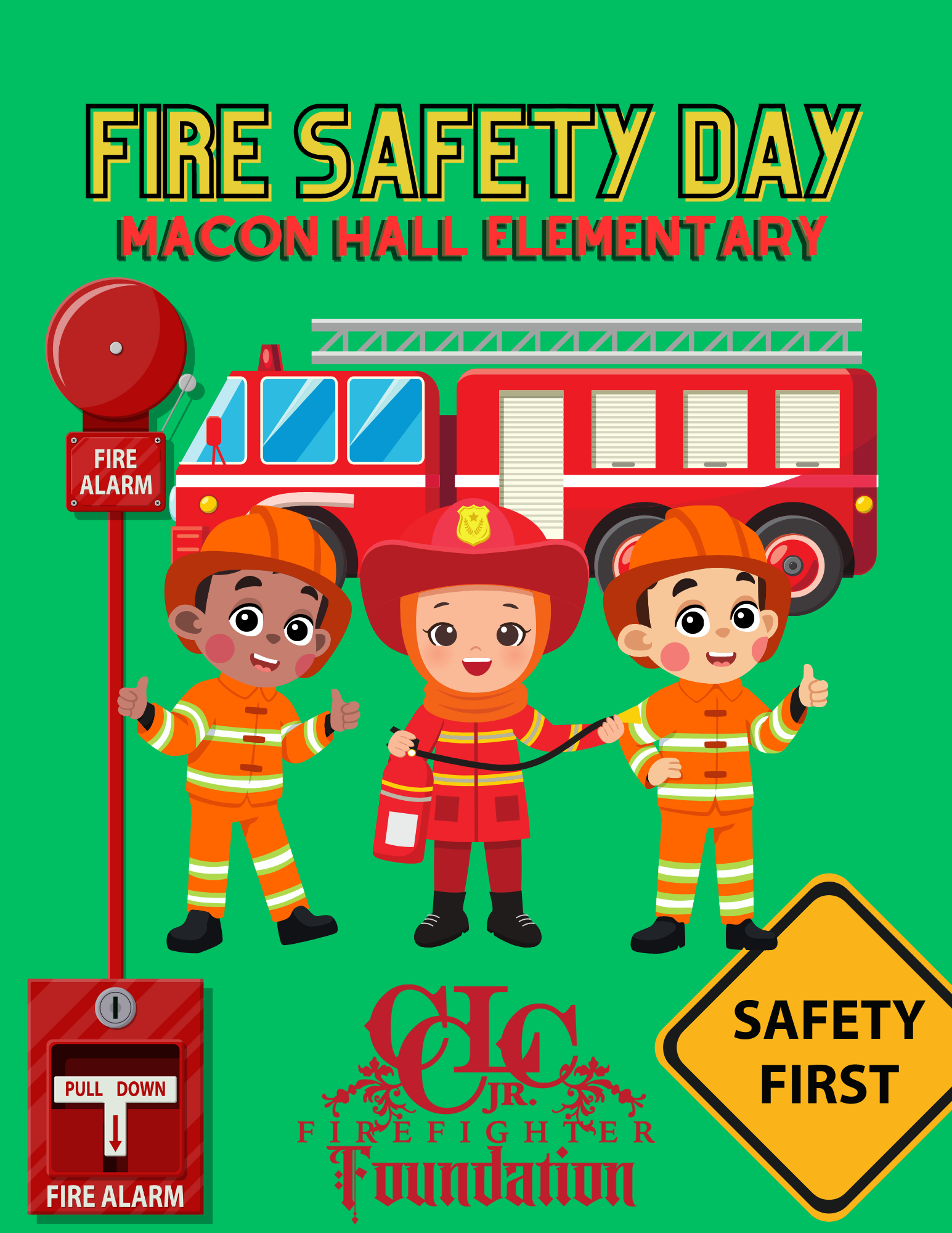 Fire Safety Day at Macon-Hall Elementary | Chief Clarence Cash