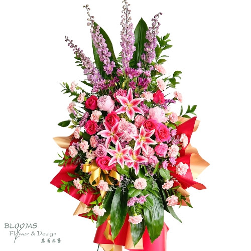 Vibrant Victory Flower Stand | Blooms Flower Design