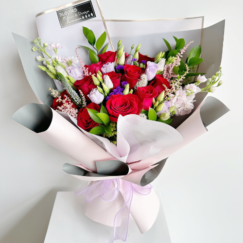 Classic Dozen Rose Bouquet | Blooms Flower Design