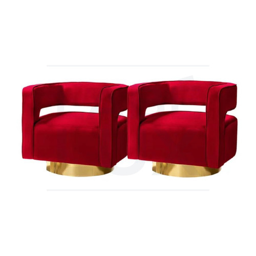Labelux Velvet Barrel Arm Chair Set | Lábelux Rentals