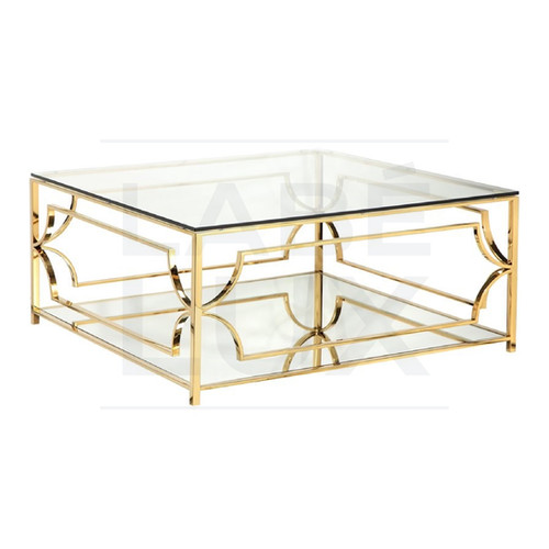 Gold Square Coffee Table | Lábelux Rentals