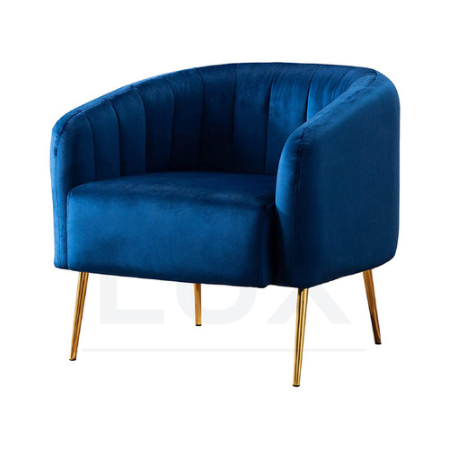 Labelux Blue Velvet Accent Chair | Lábelux Rentals