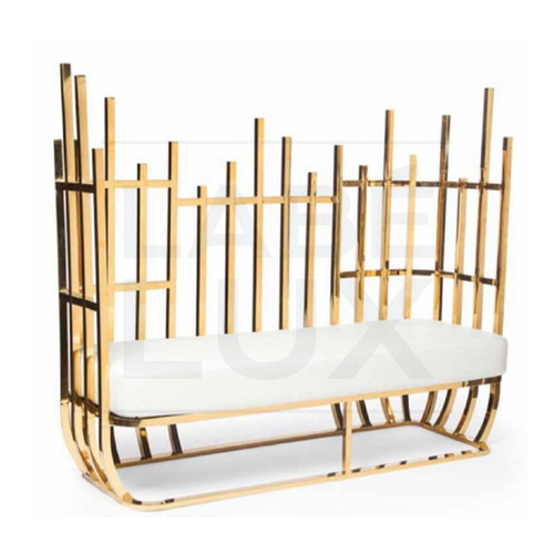 Labelux Modern Gold Loveseat | Lábelux Rentals