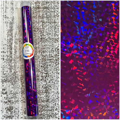 Wide foil sheet # 231 Grape purple Holographic | Foilz & Flakez