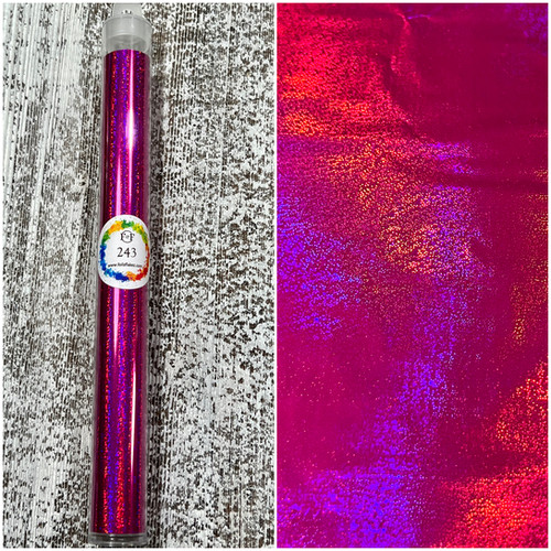 Wide foil sheet # 243 Hot Pink Holographic | Foilz & Flakez