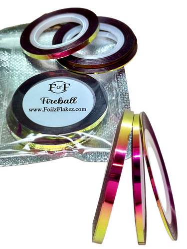 Fireball - Chameleon yellow gold to red/ pink - Striping tape | Foilz ...