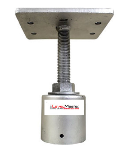 Screw on Round Pile Top - Straight Plate, 4 hole | Levelmaster NZ