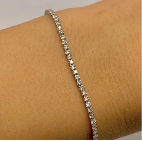 Pulsera Tennis Blanca mini | Carlotta diseño de México