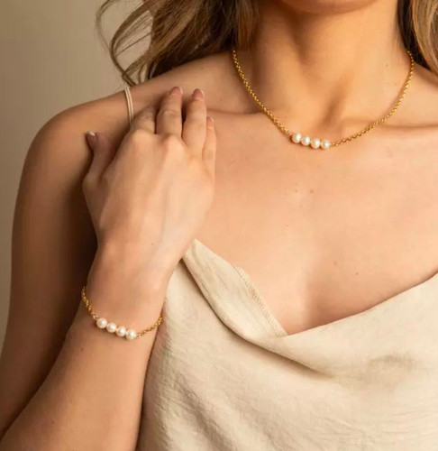 pulsera Cuatro Perlas | Carlotta diseño de México