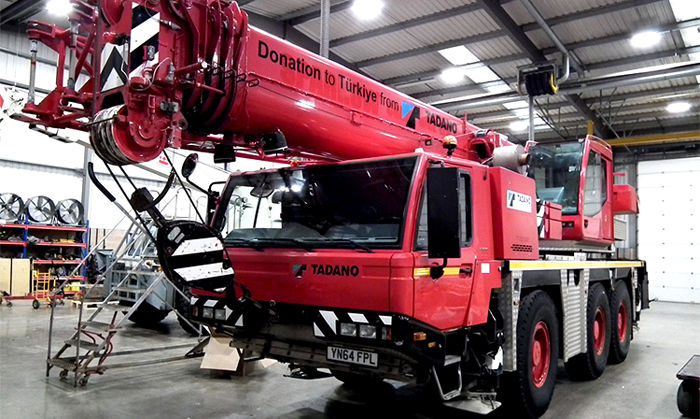 Tadano donates all-terrain crane to support reconstruction after Turkey ...