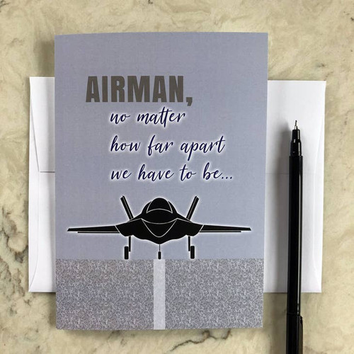 US Air Force Military Deployment Card - Far Apart Airman | Persimmon Tree