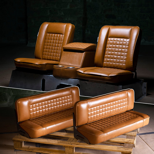 COMPLETE LEATHER DELUXE SEAT & CUBBY BOX SET | Bolt+Trim