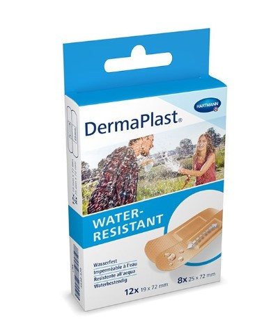 Hartmann DermaPlast water-resistent (20 strips) adhesive plaster, 2 ...