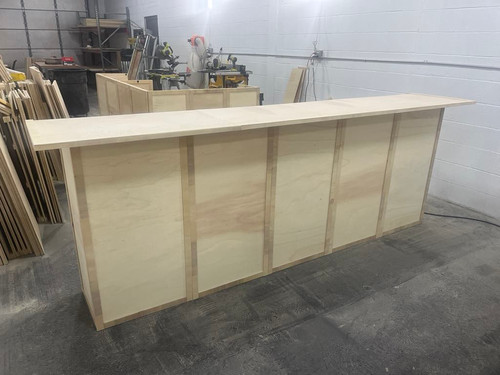 10 foot home bar kit with shelving and appliance space | BHB