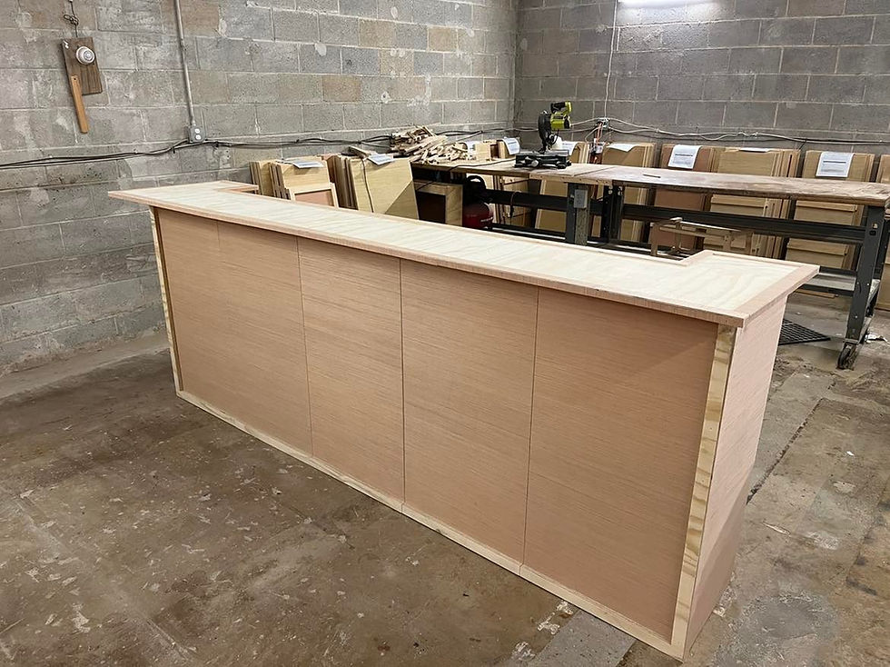 10 foot straight bar with 2 level bar top and included shelving ...
