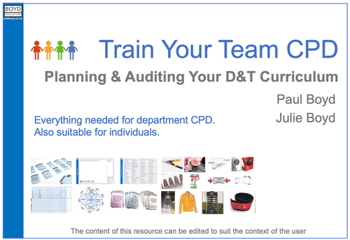 Planning & Auditing Your D&T Curriculum-Train Your Team CPD (or for ...