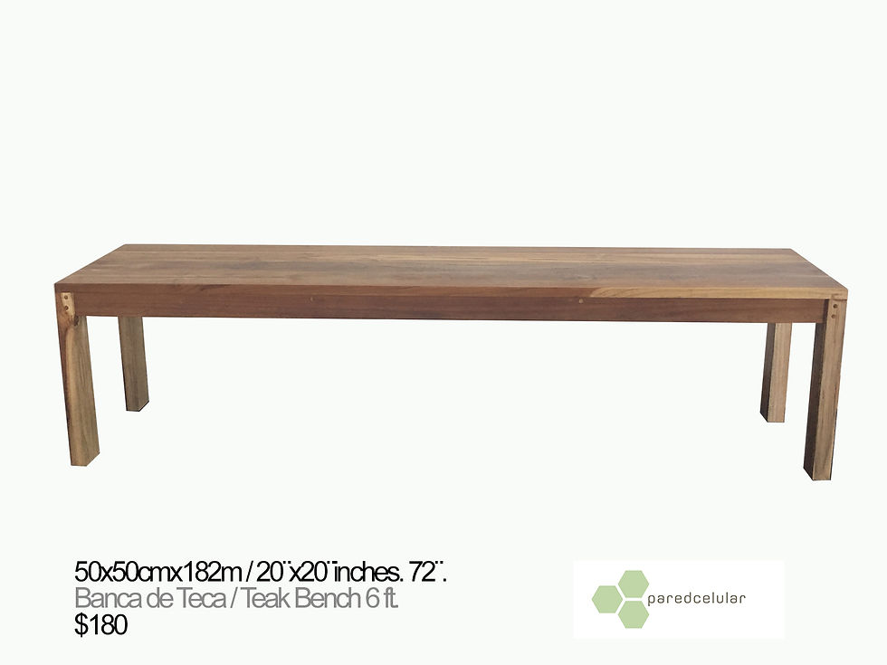 Banca de Teca / Teak Bench | Pared Celular