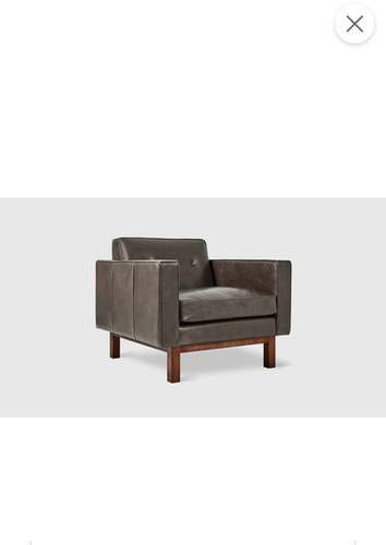 Gus Embassy Chair in Faded Hazelnut Leather, a Pair | bayhomeconsignment