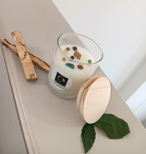 Earth Essense 7oz Natural Soy Wax Glass Candle | Milk Soap Trinity