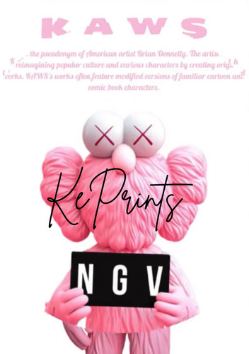 Kaws sign pink | Ke Prints