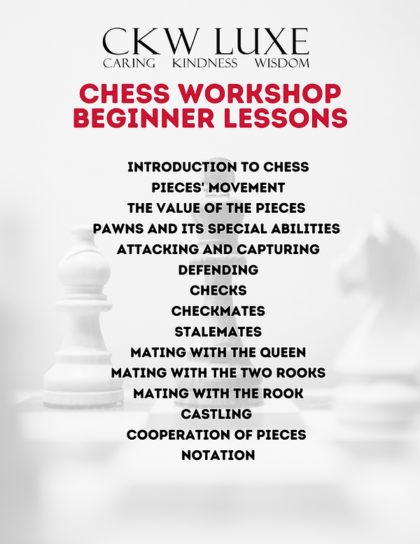 Chess Workshop Lessons | ckwluxe