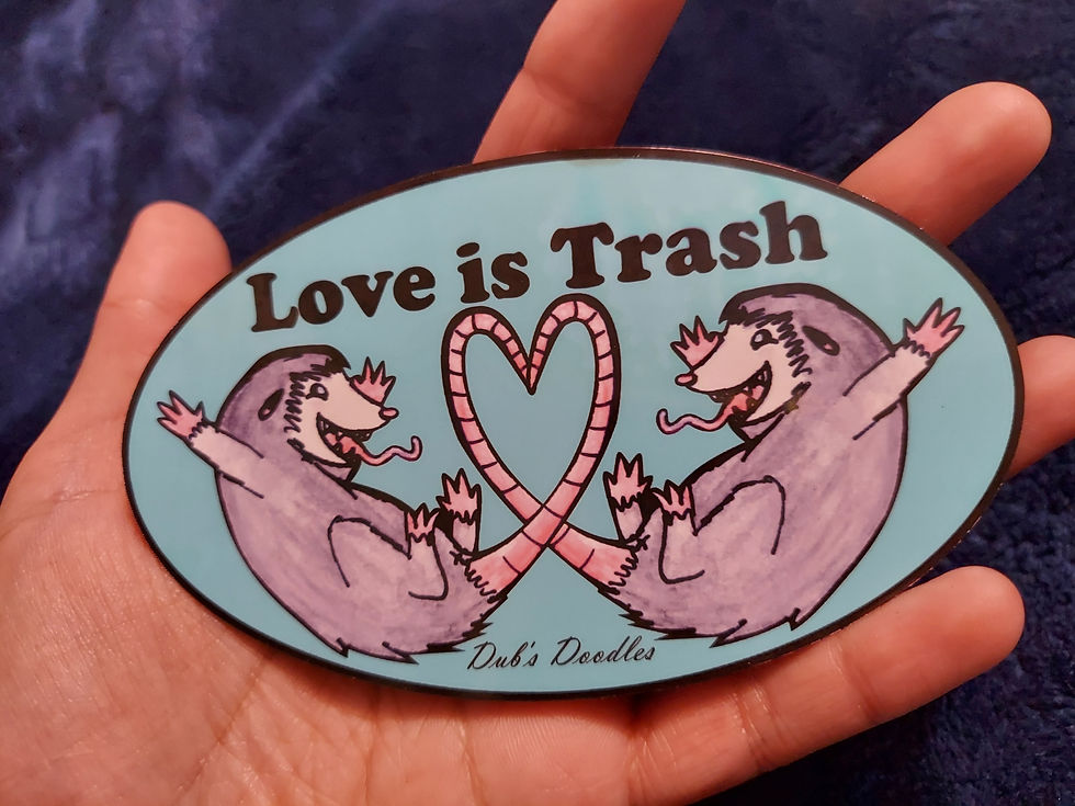 Love is Trash | Vinyl Sticker | Dub's Doodles