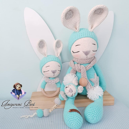 Set Sleeping Zoe Menta Complete | Amigurumiperu