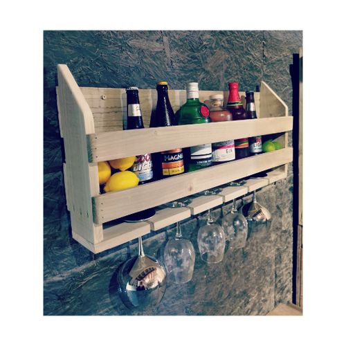 Bottle Shelf / Bottle Shelf with Glass Rack | Re.CreatedByCrighton